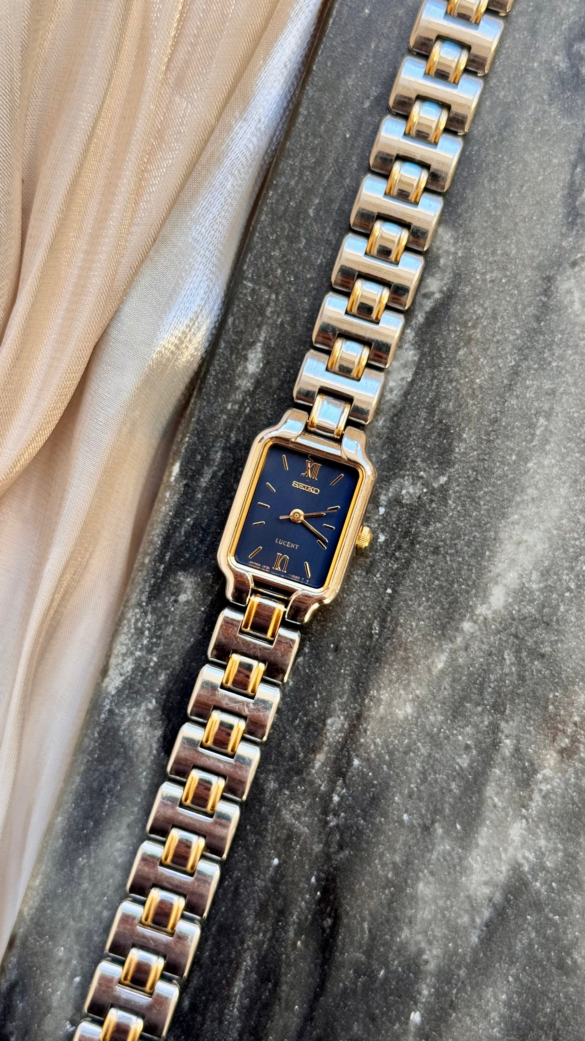 1993 Vintage Seiko Lucent Watch - Blue Dial – Relic Essentials